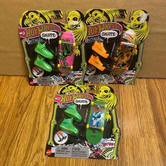 Mattel | Toys | 3 Hot Wheels Tony Hawk Finger Skateboards Bundle Just ...